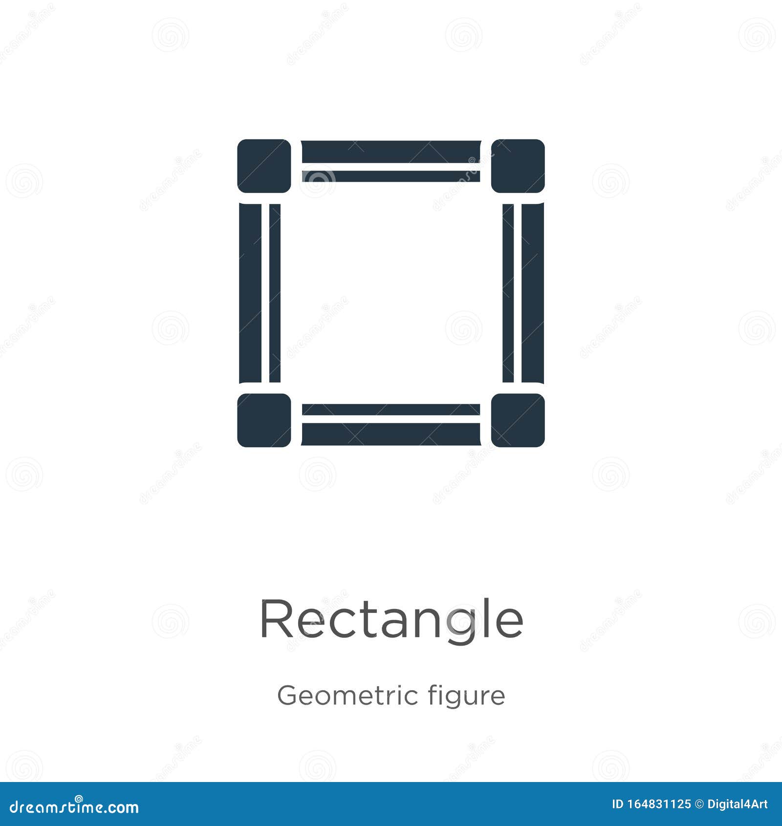 Rectangle Icon Vector. Trendy Flat Rectangle Icon from Geometry ...
