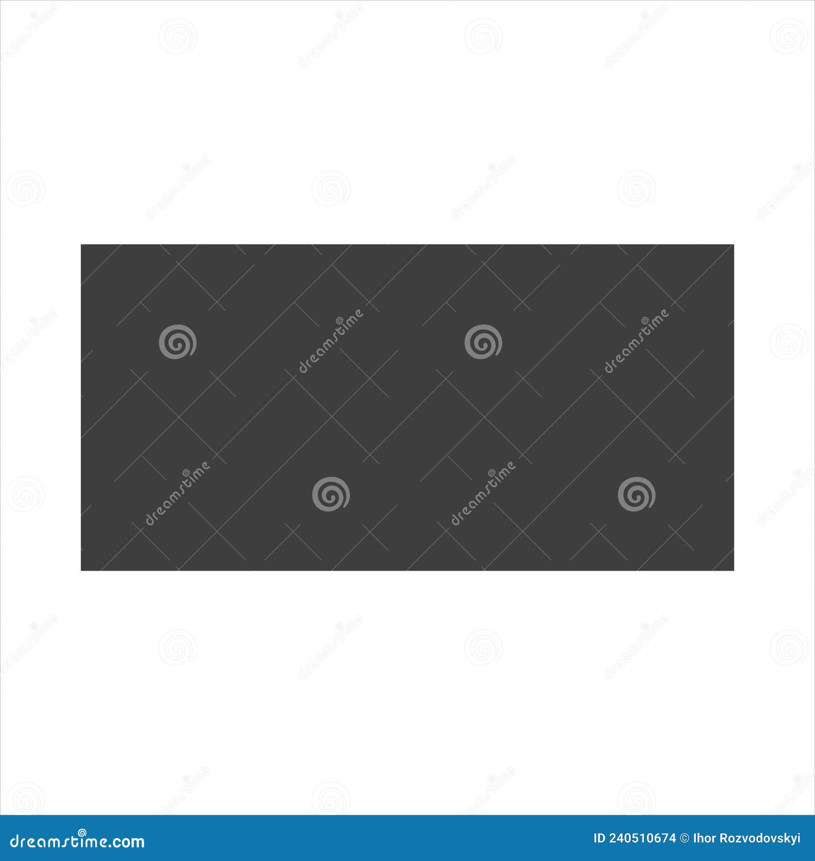 Rectangle Icon on a White Background. Geometric Rectangle Shape. Stock ...