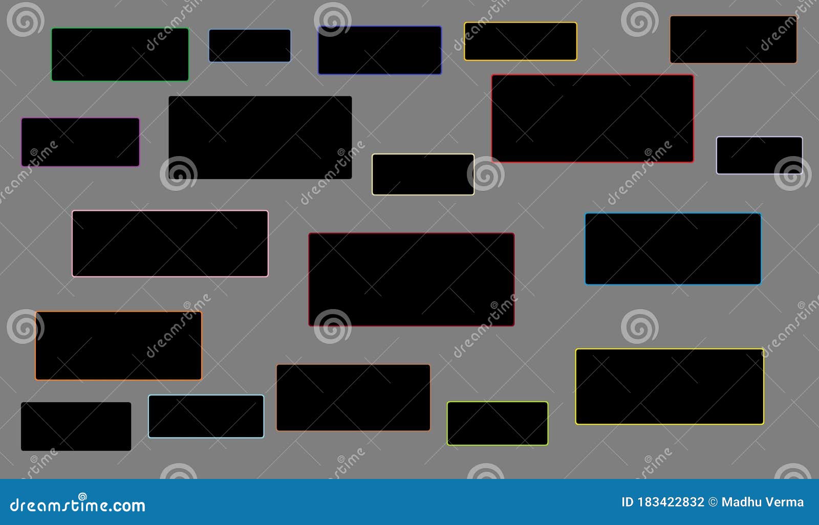 Rectangle Illustration in Grey Background Concept Pic Stock Photo ...