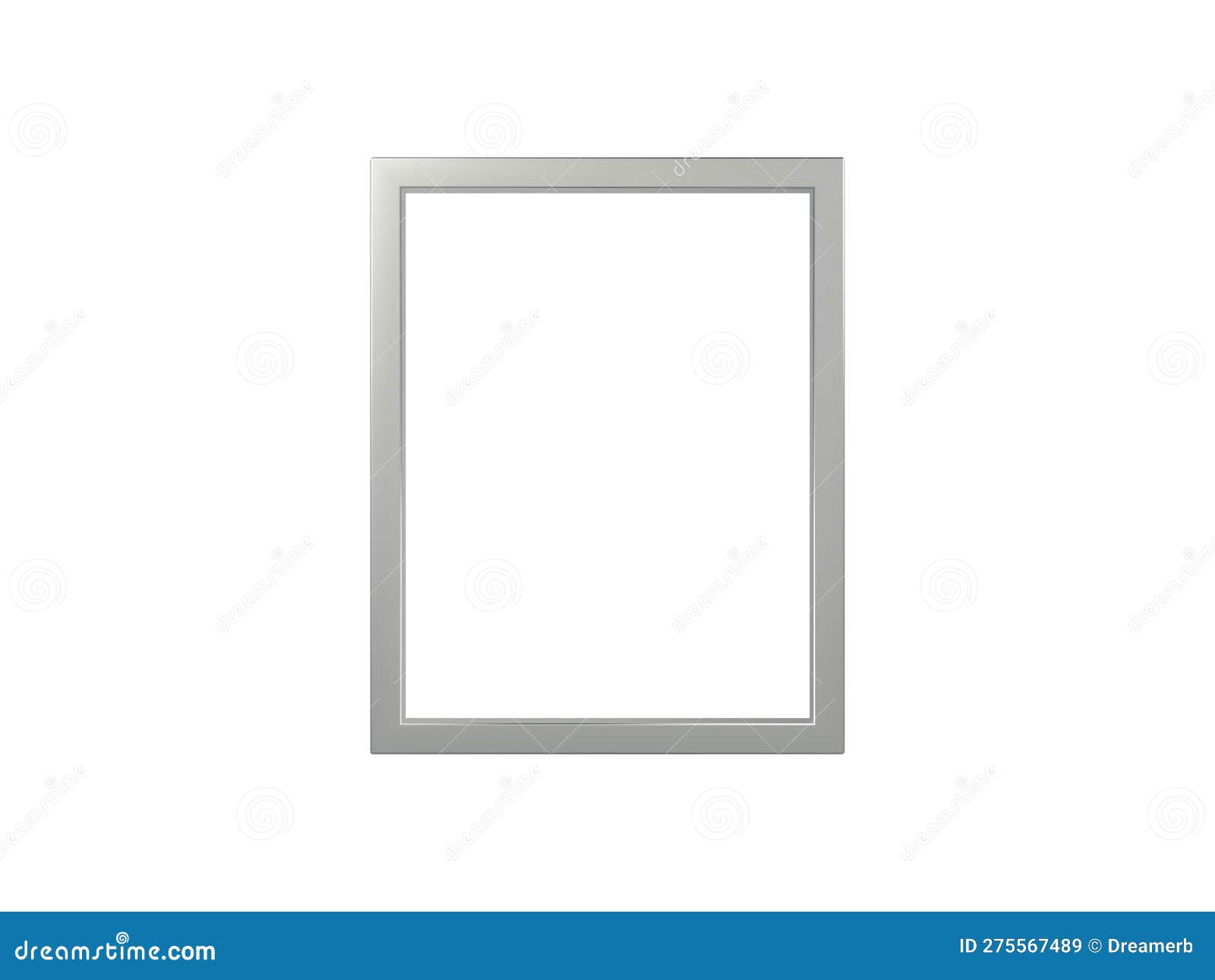 Rectangle Isolated on White Background. Rectangle Metal Frame Stock ...