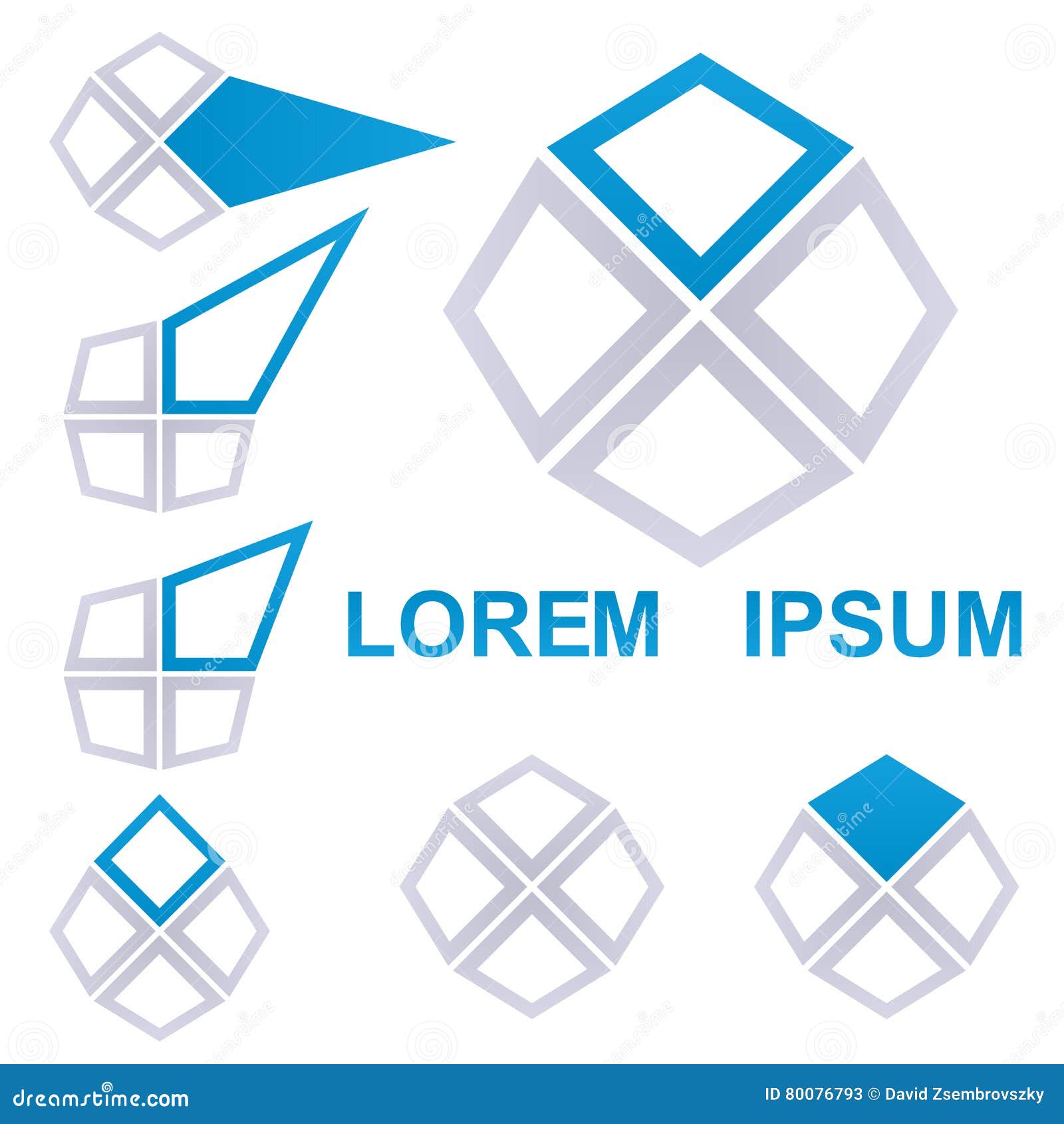 Rectangle logo vector set stock vector. Illustration of shape - 80076793