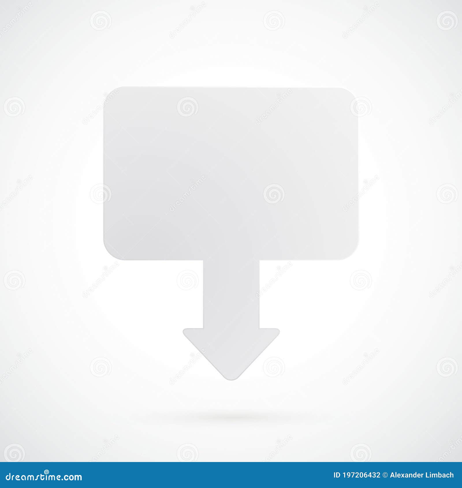 White Rectangle Arrow Marker Board Stock Vector - Illustration of ...