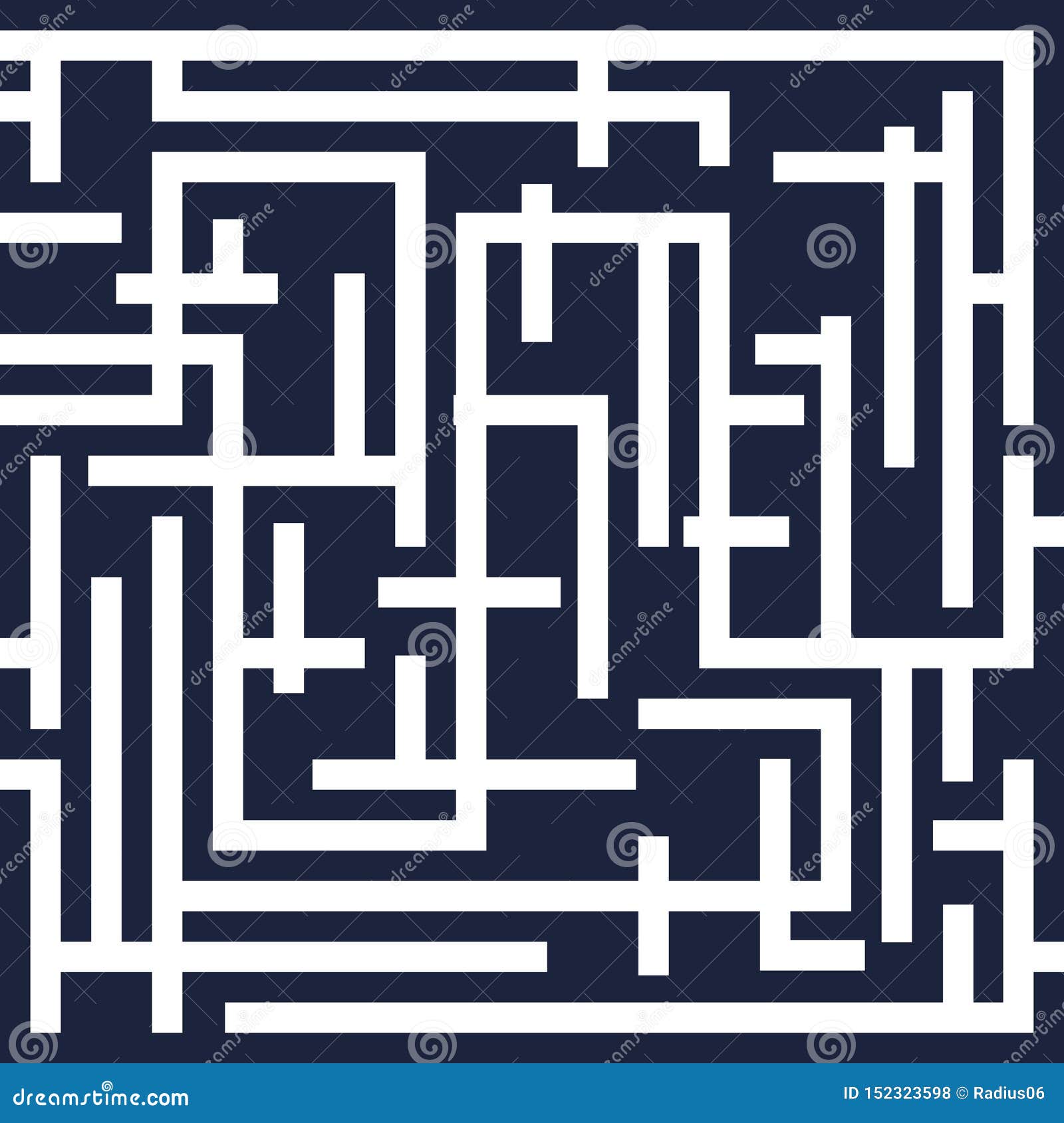 Rectangle Maze Illustration Stock Vector - Illustration of hint ...