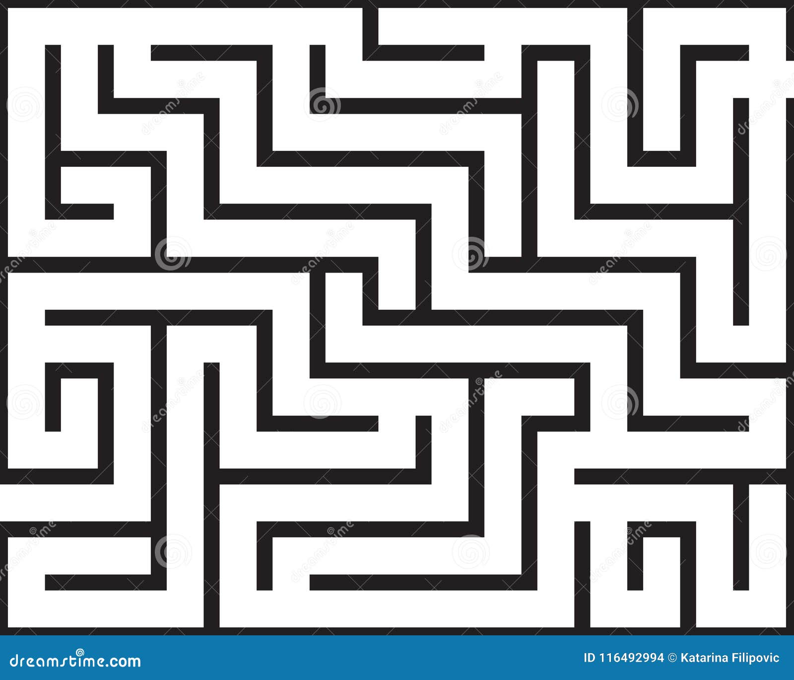 Rectangle maze isolated stock illustration. Illustration of decision ...