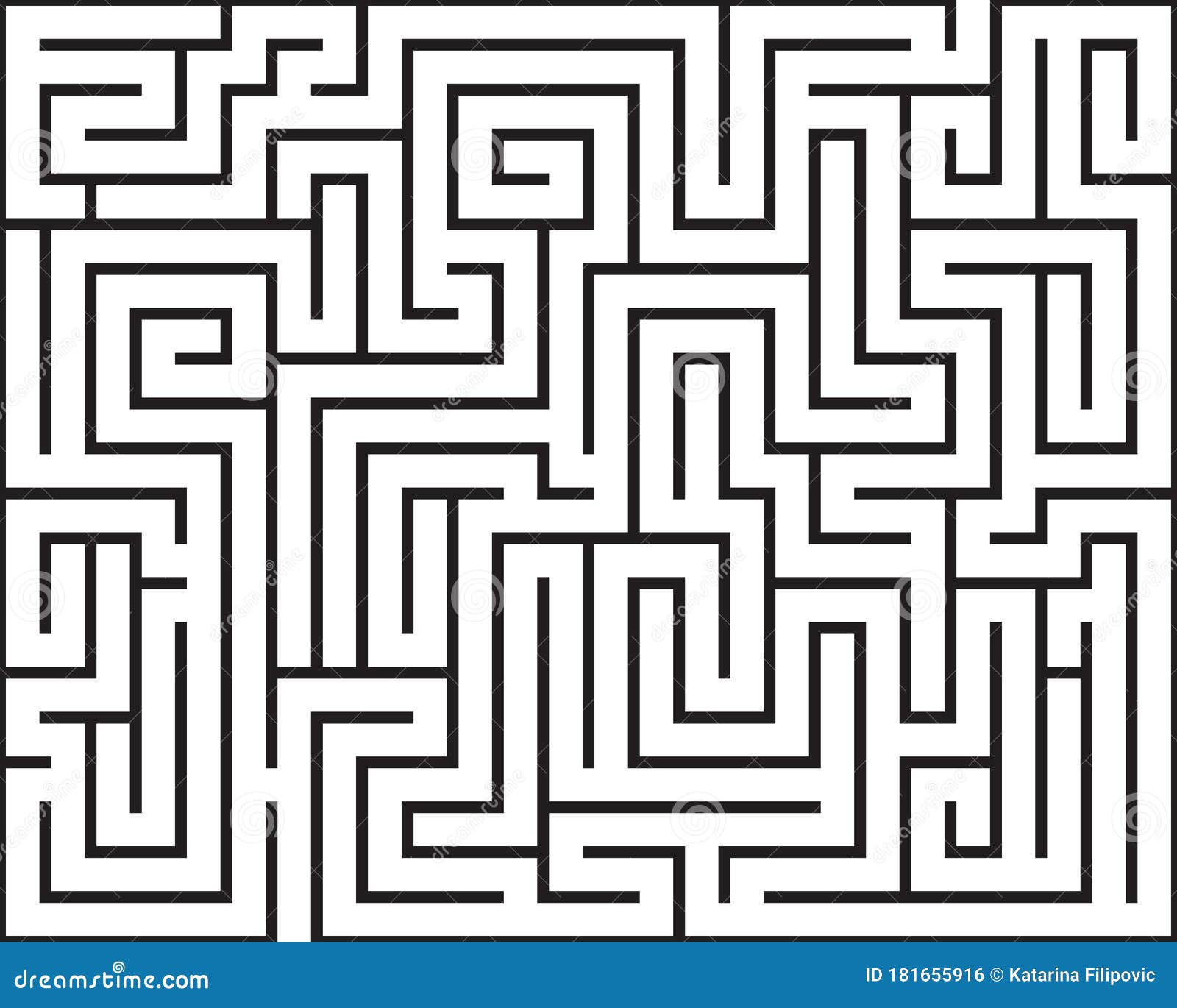 Rectangle maze isolated stock illustration. Illustration of confusion ...