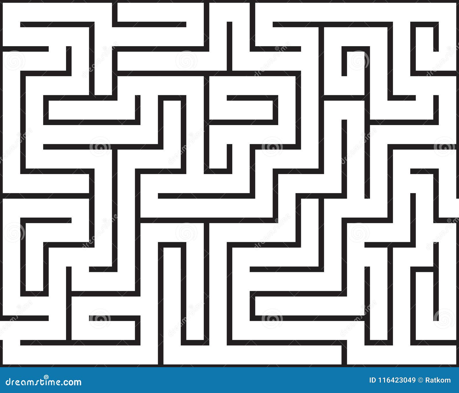 Rectangle maze isolated stock illustration. Illustration of simple ...