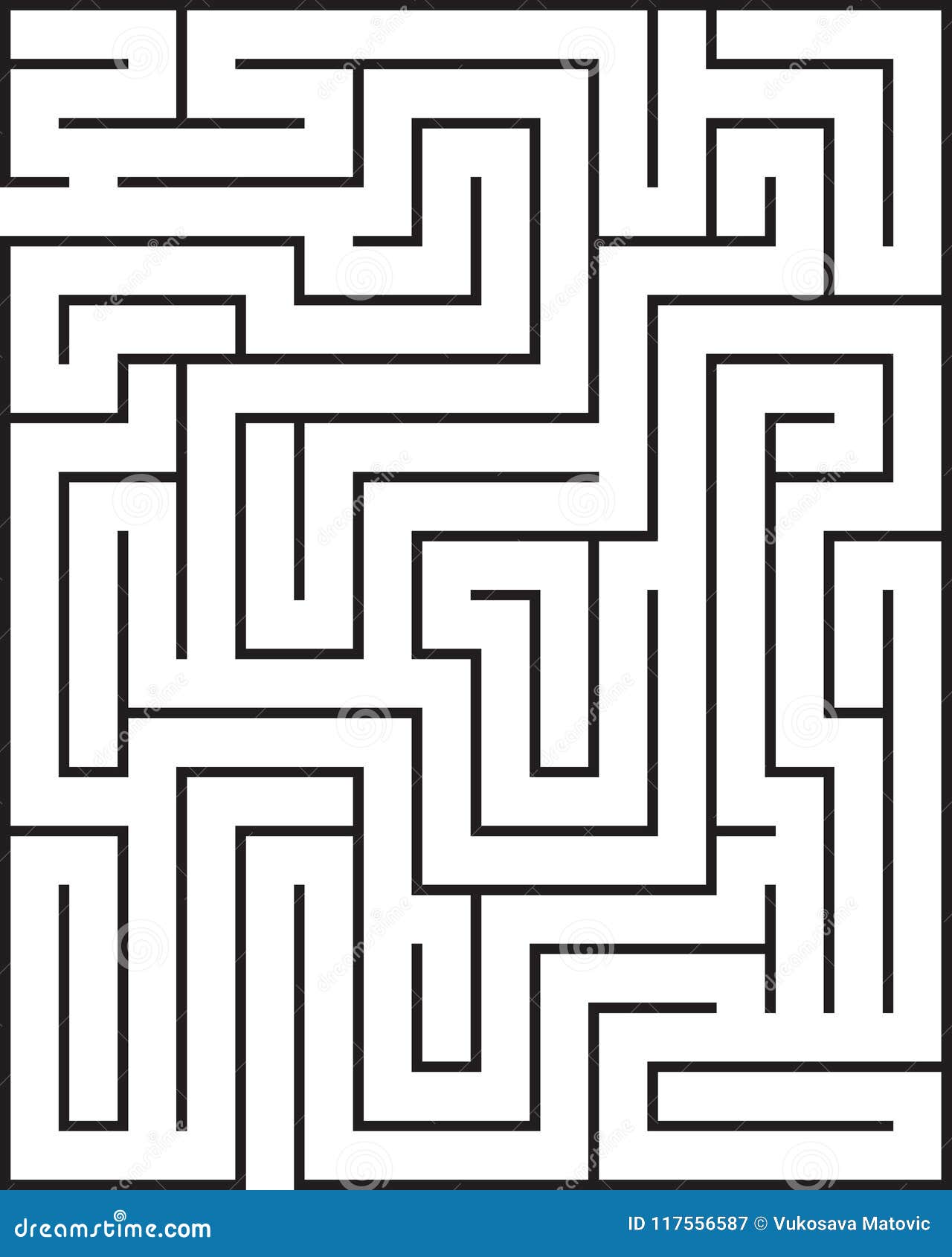 Rectangle maze isolated stock illustration. Illustration of choice ...