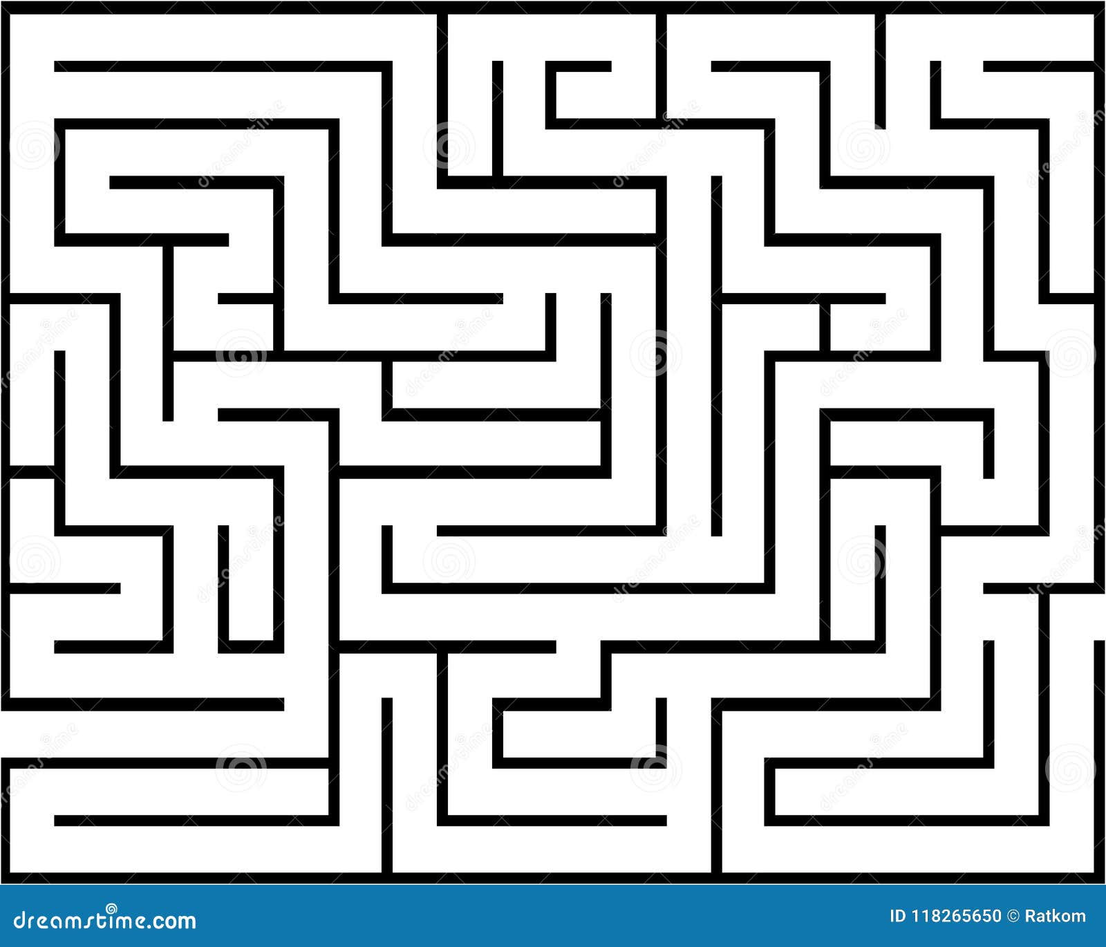 Rectangle maze isolated stock illustration. Illustration of simple ...