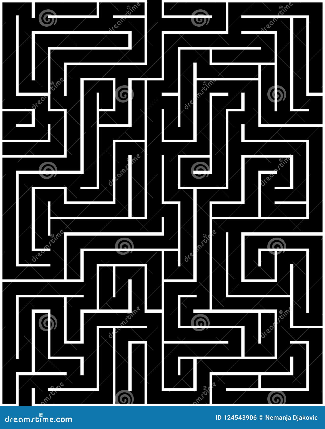 Rectangle Maze Isolated White Stock Illustrations – 447 Rectangle Maze ...