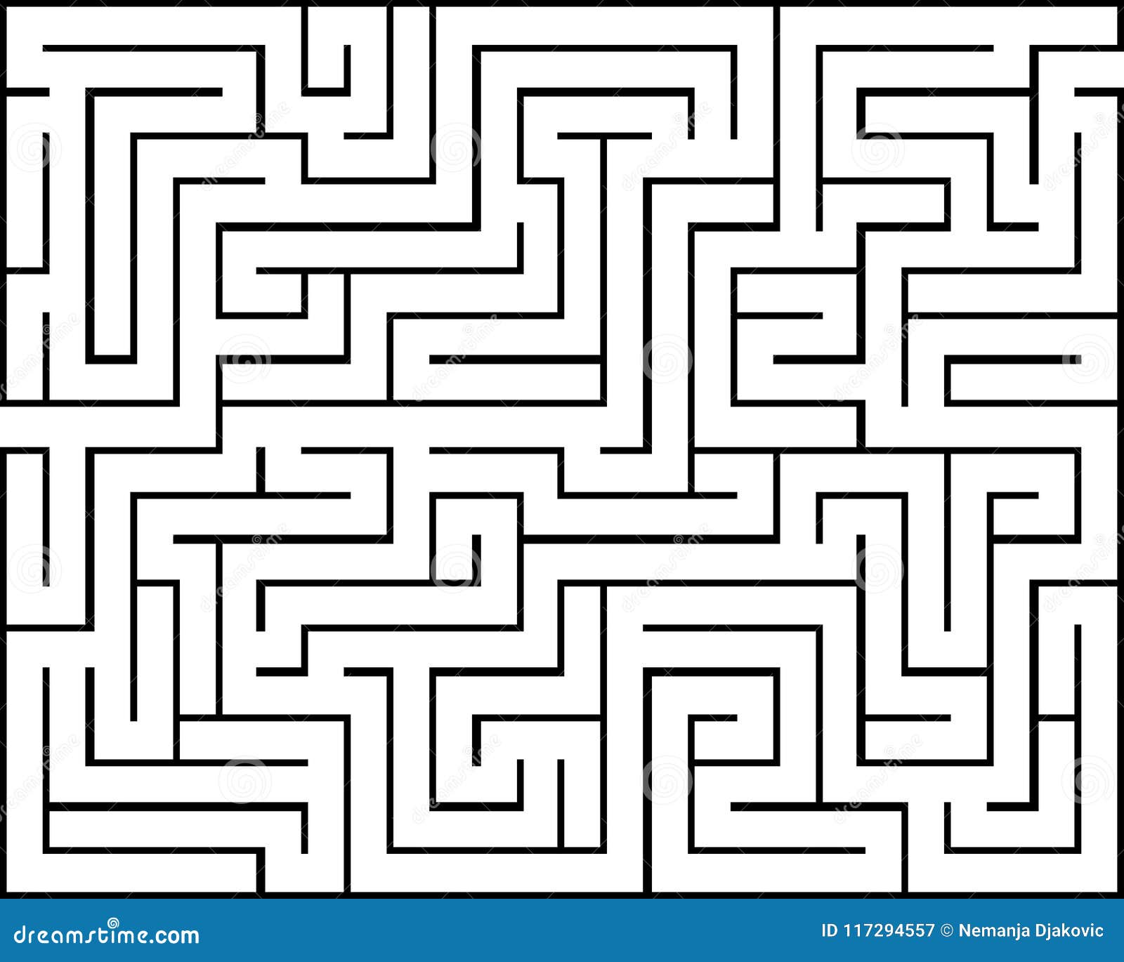 Rectangle maze isolated stock illustration. Illustration of entrance ...