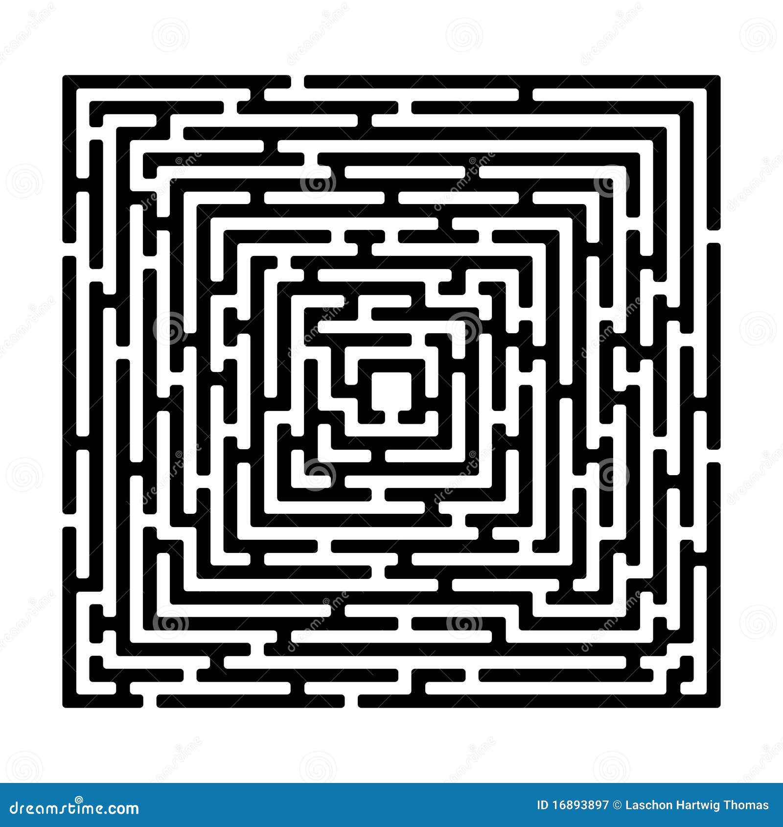 Rectangle Maze Izolated on White Stock Vector - Illustration of path ...