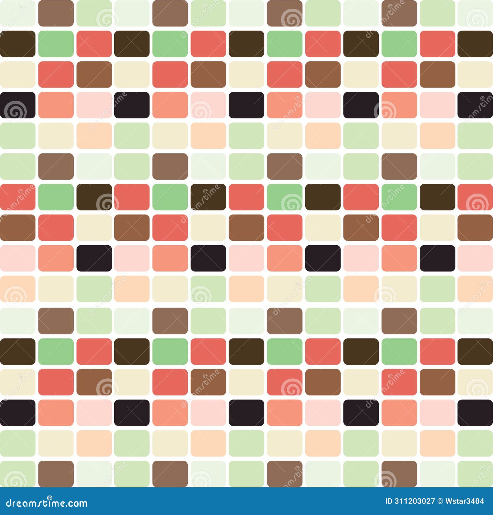 Rectangle Mosaic Pastel Color Palette Pattern Background Stock Vector ...