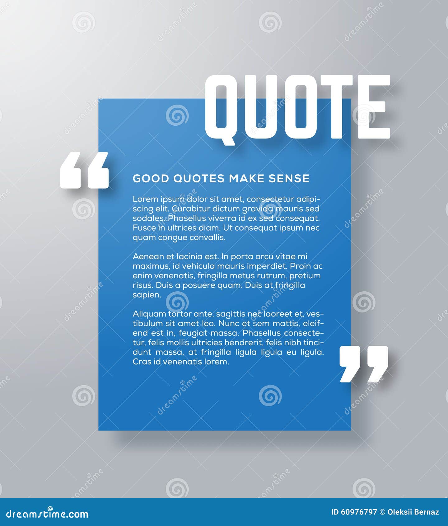 Rectangle Motivation Quote Template Vector Stock Vector - Illustration ...