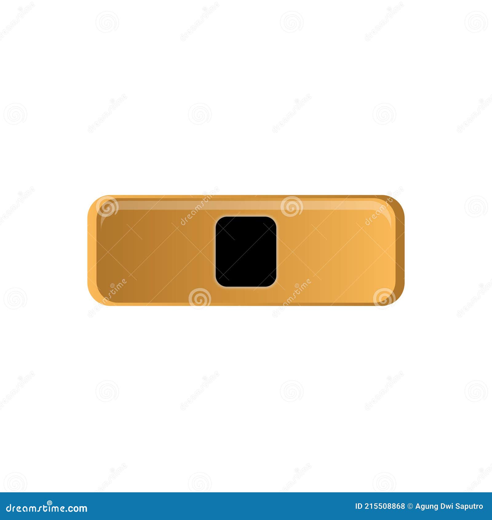 Rectangle Orange Pause Button Stock Illustration - Illustration of ...