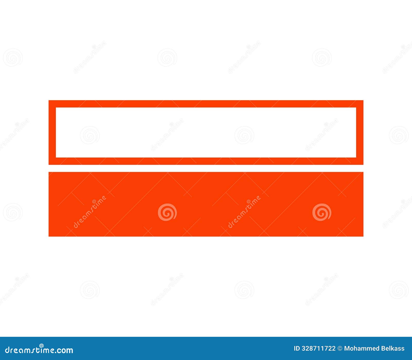Rectangle Outline and Shape Orange Symbol Element Vector Stock Vector ...