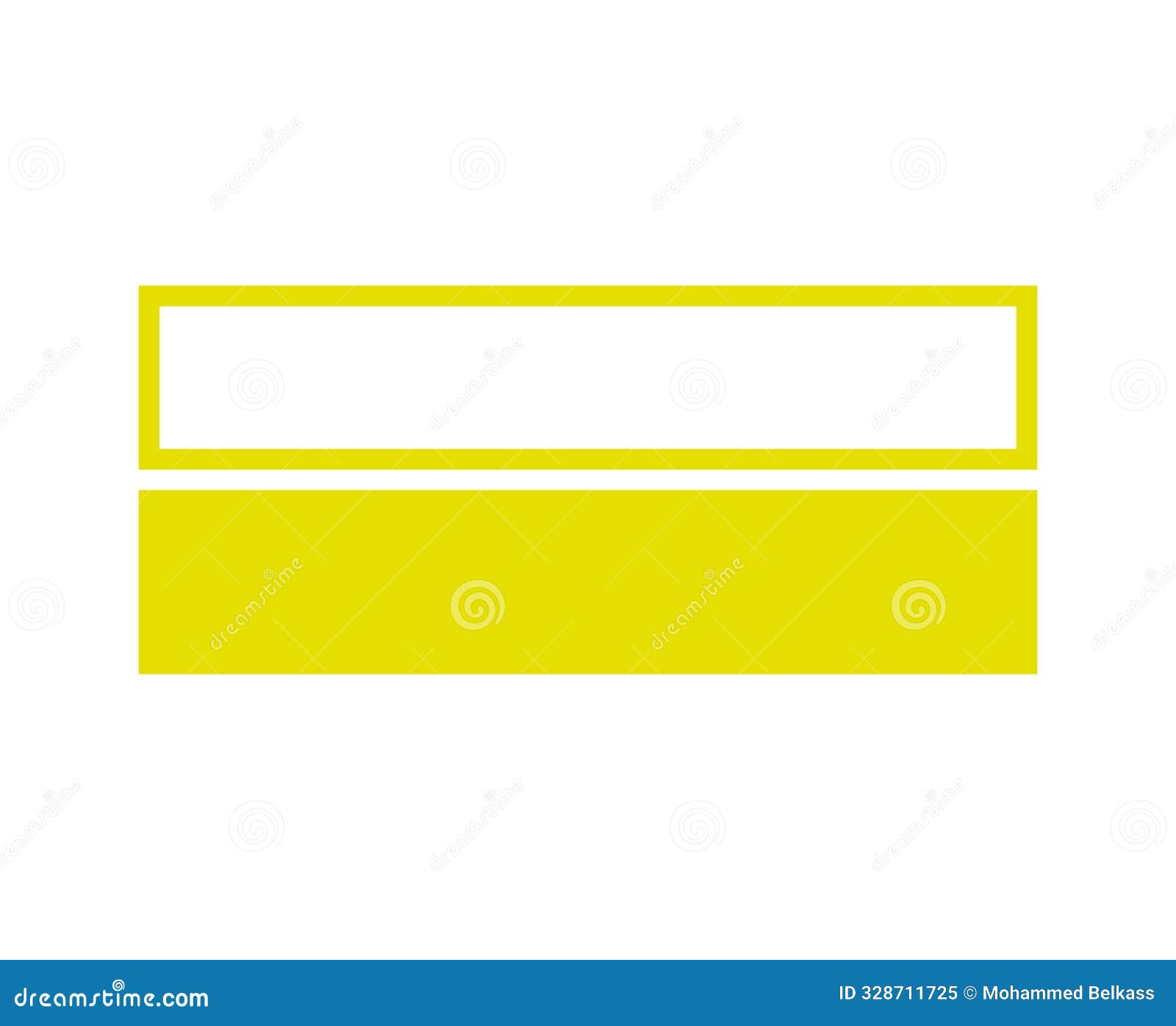 Rectangle Outline and Shape Yellow Symbol Element Vector Stock Vector ...