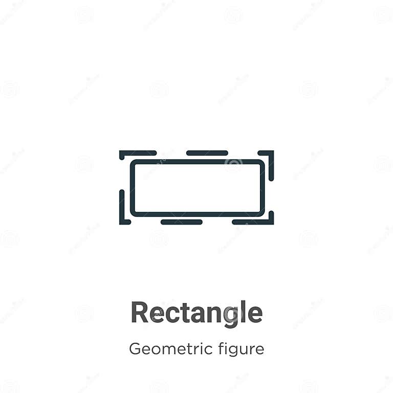 Rectangle Outline Vector Icon. Thin Line Black Rectangle Icon, Flat ...