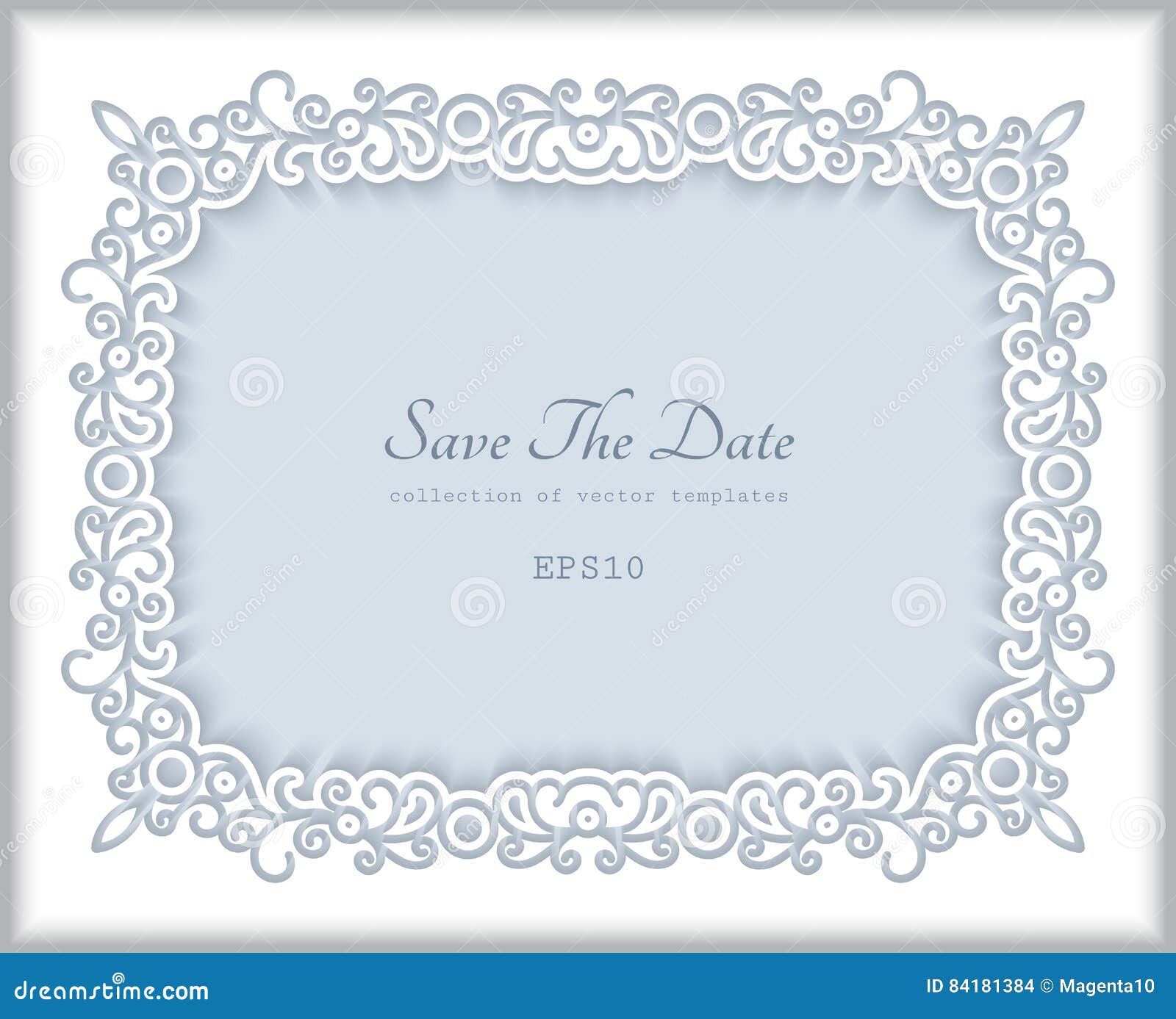 Rectangle Paper Frame, Greeting Card Template Stock Vector ...