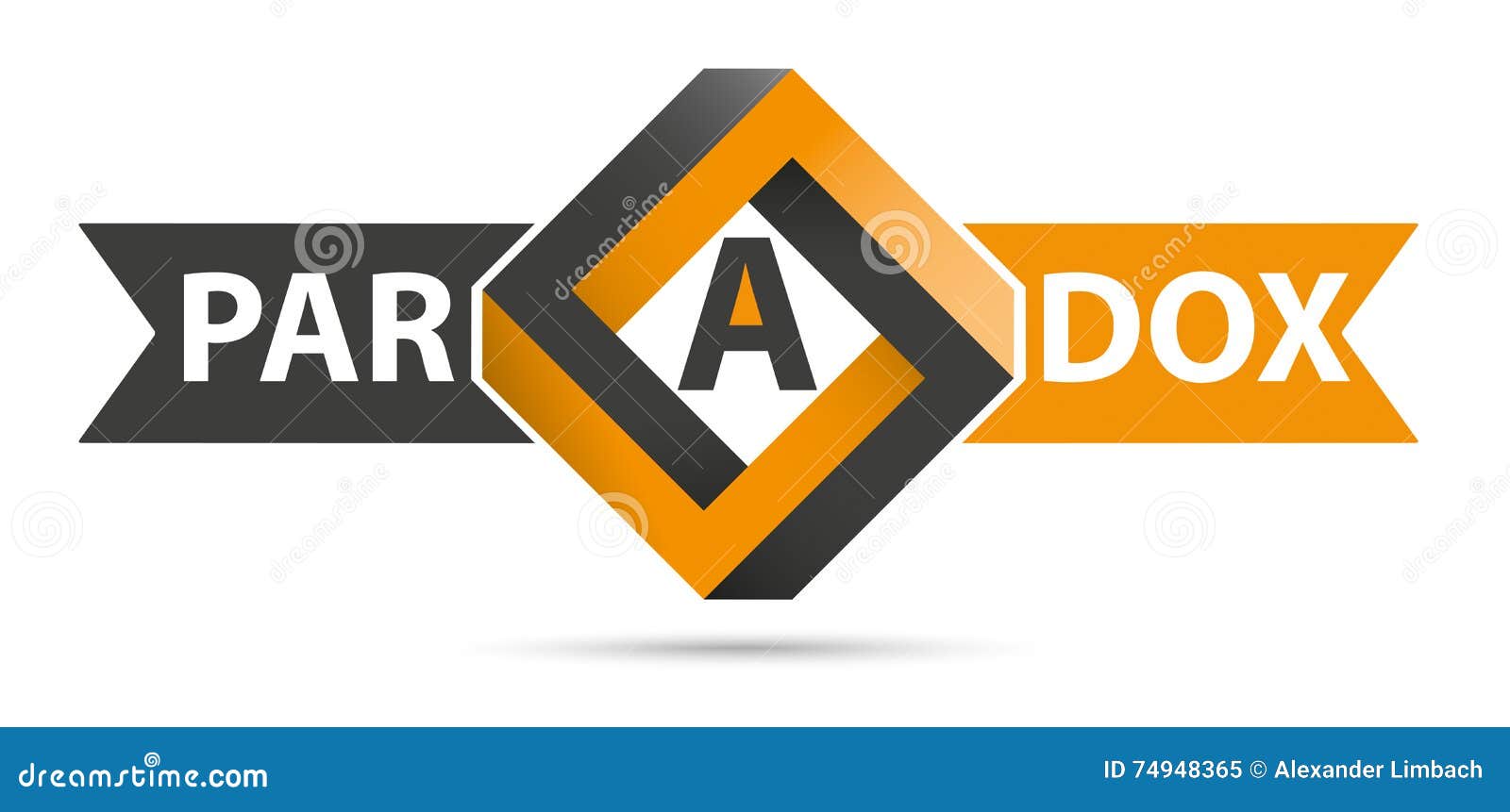 Rectangle Paradox Ribbon stock vector. Illustration of geometrical ...