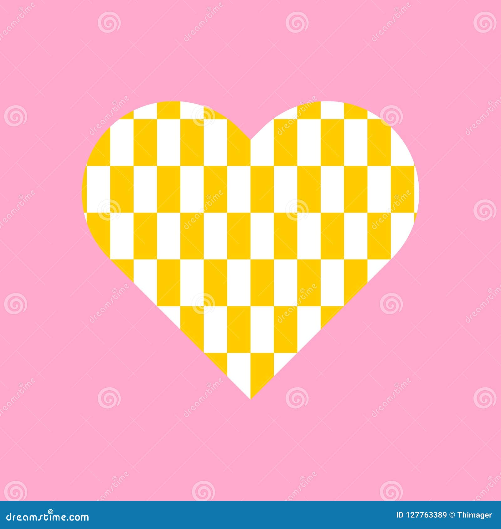 Rectangle Pattern on Heart Symbol. Stock Illustration - Illustration of ...