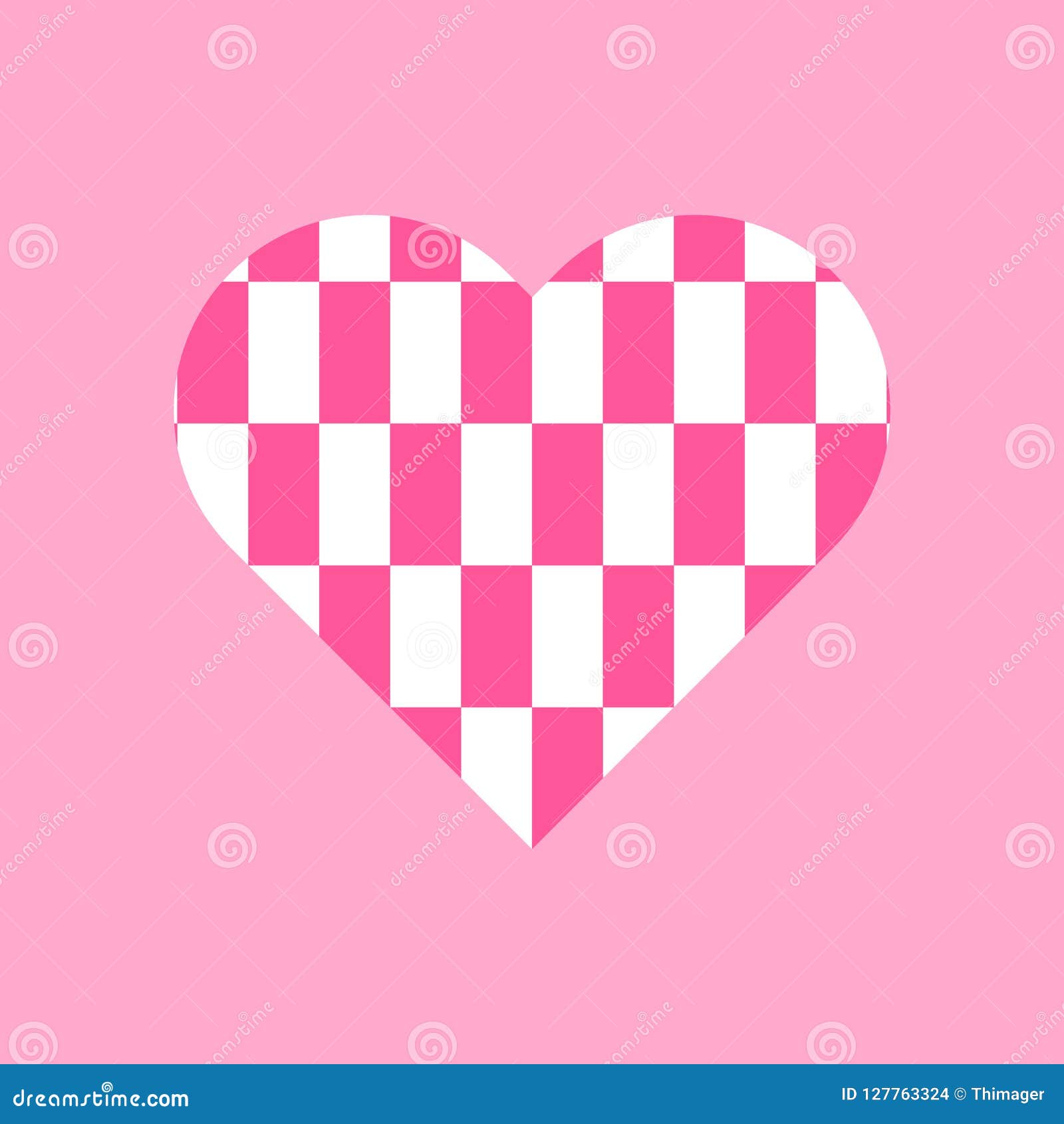 Rectangle Pattern on Heart Symbol. Stock Illustration - Illustration of ...