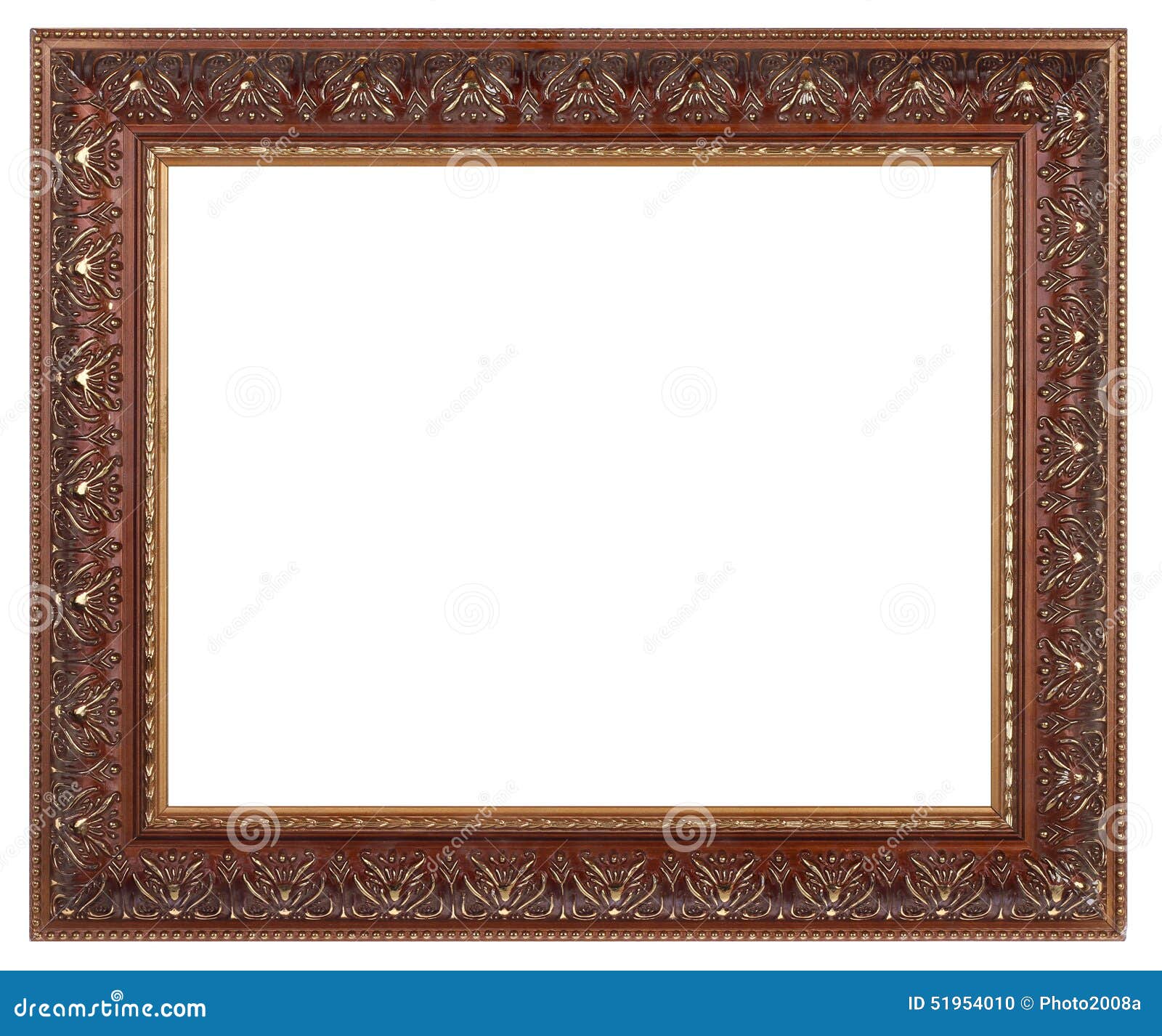 Rectangle Picture Frame stock photo. Image of gilt, boundary - 51954010