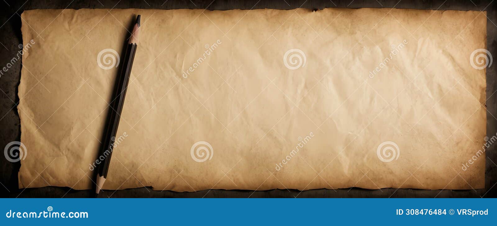 Rectangle Piece of Old Paper with Pencil Marks, Office Supplies Stock ...