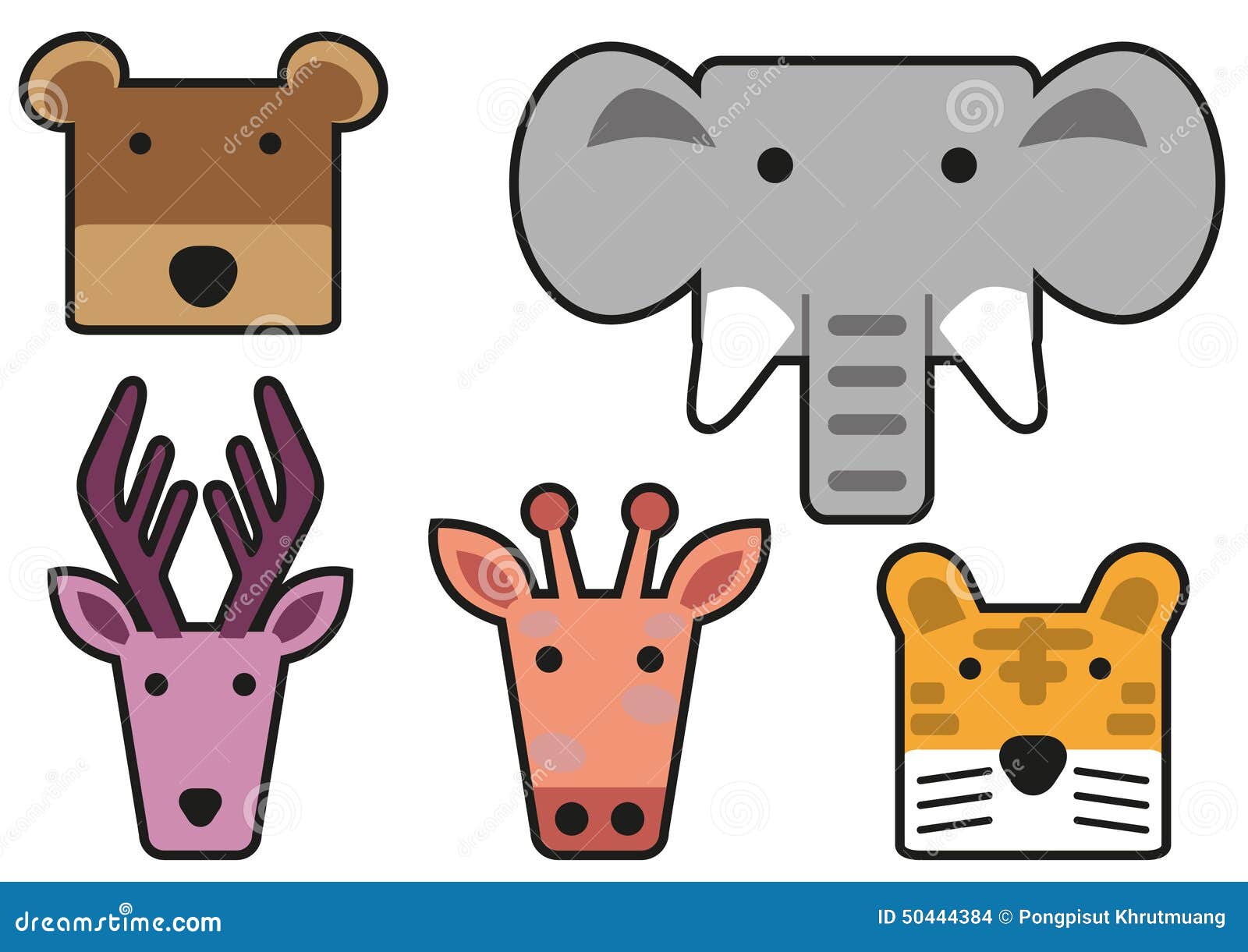 Rectangle Principal Animal 03 De Bande Dessinée Illustration de Vecteur ...