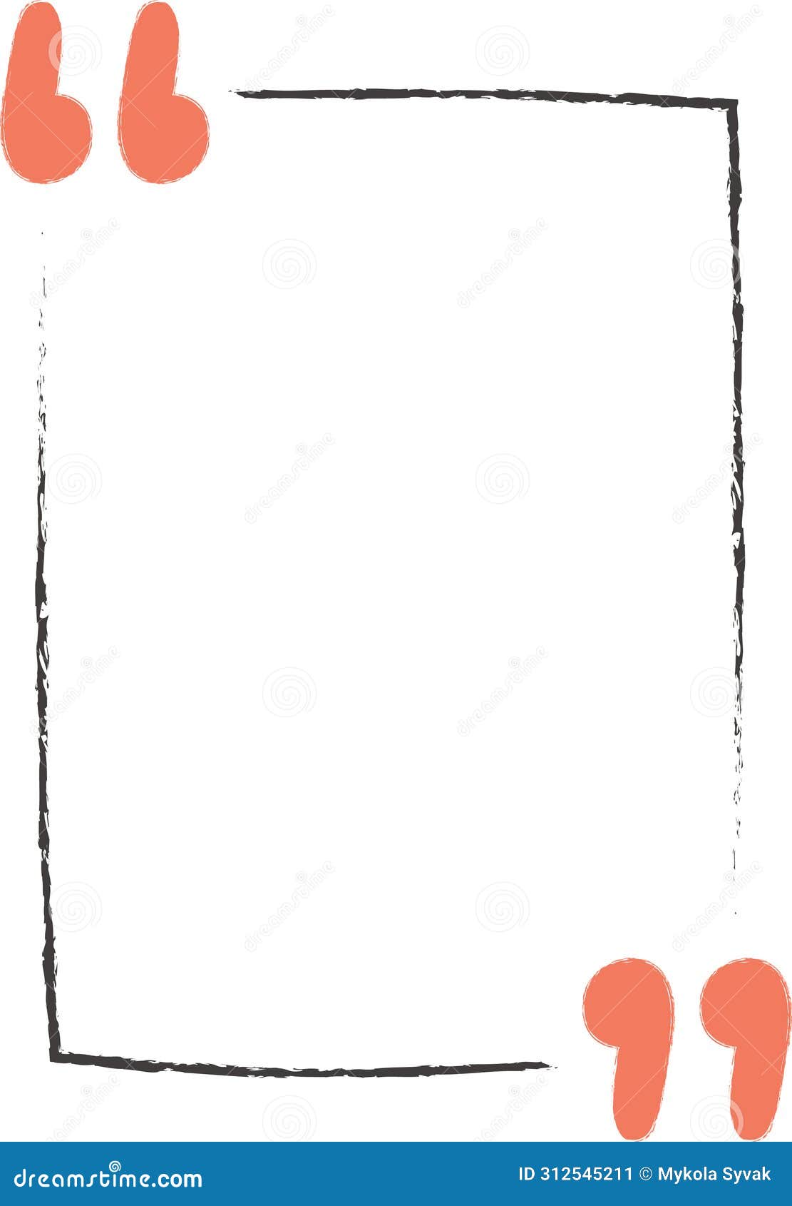 Rectangle Quote Frame stock vector. Illustration of square - 312545211