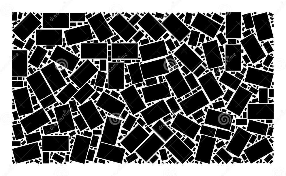 Rectangle Recursive Icon Composition of Self Icons Stock Vector ...