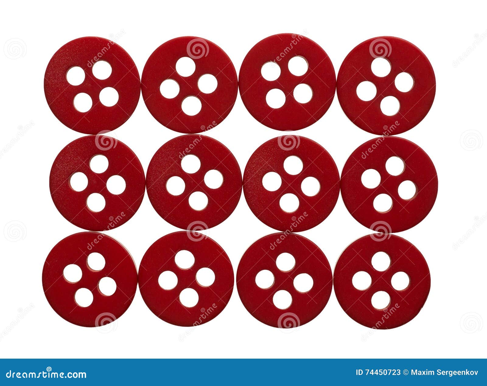 Rectangle of red buttons stock image. Image of isolated - 74450723