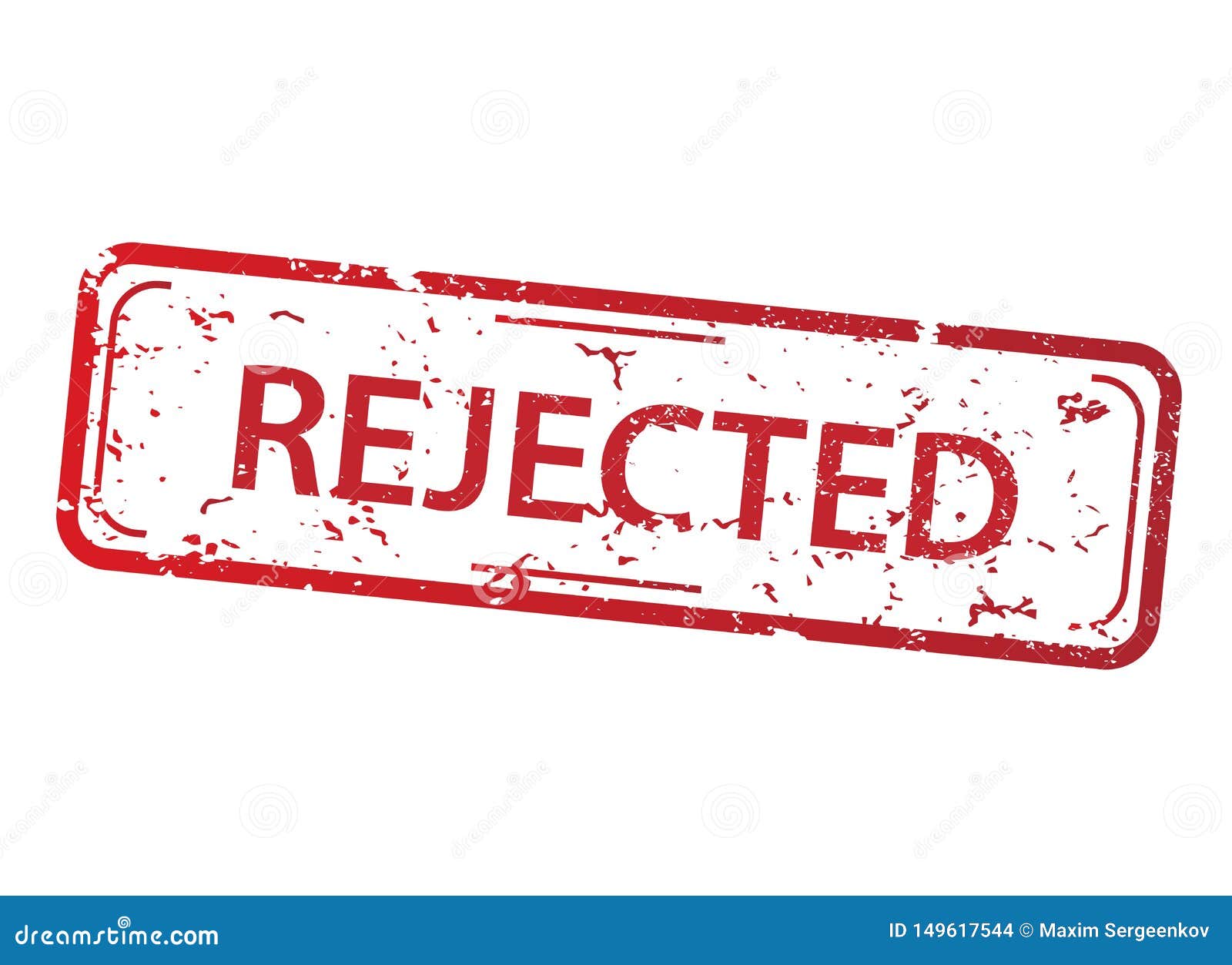 Rectangle stamp - rejected stock vector. Illustration of deny - 149617544