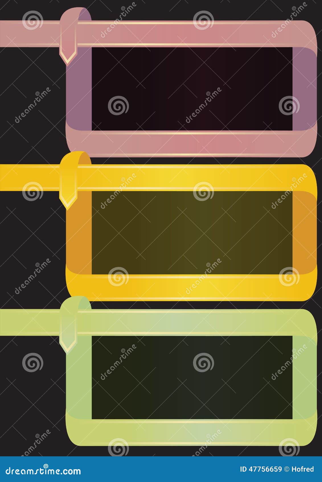Rectangle Ribbon Frame Background for Page Layout Stock Vector ...