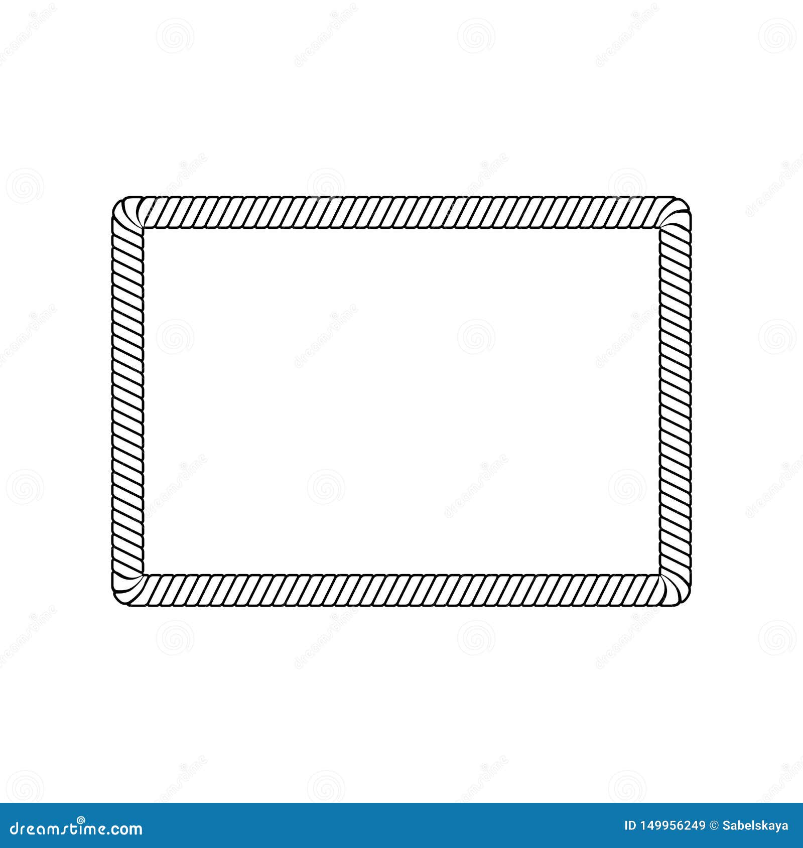 Rectangle Rope Frame Stock Illustrations – 1,981 Rectangle Rope Frame ...