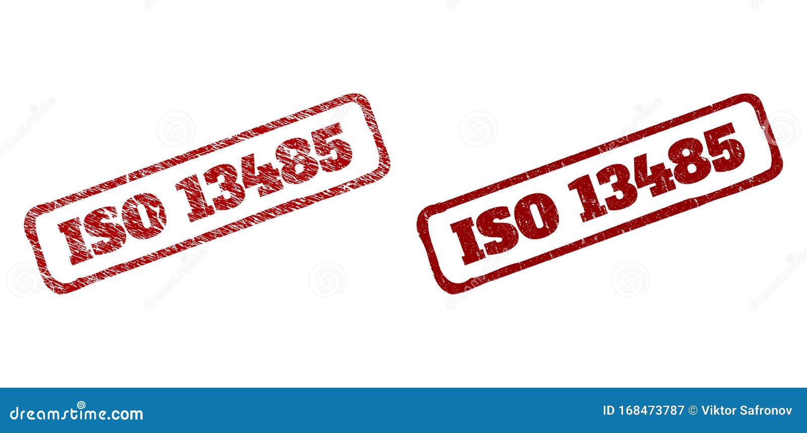 ISO 13485 Red Rough Rectangular Seals with Scratched Textures Stock ...