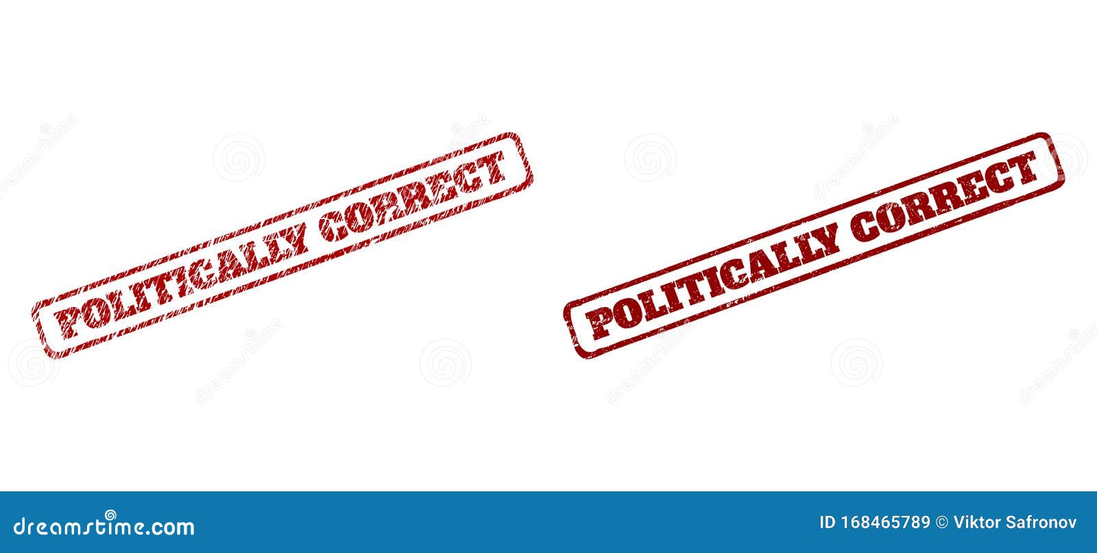 POLITICALLY CORRECT Red Rough Rectangle Watermarks with Rubber Styles ...