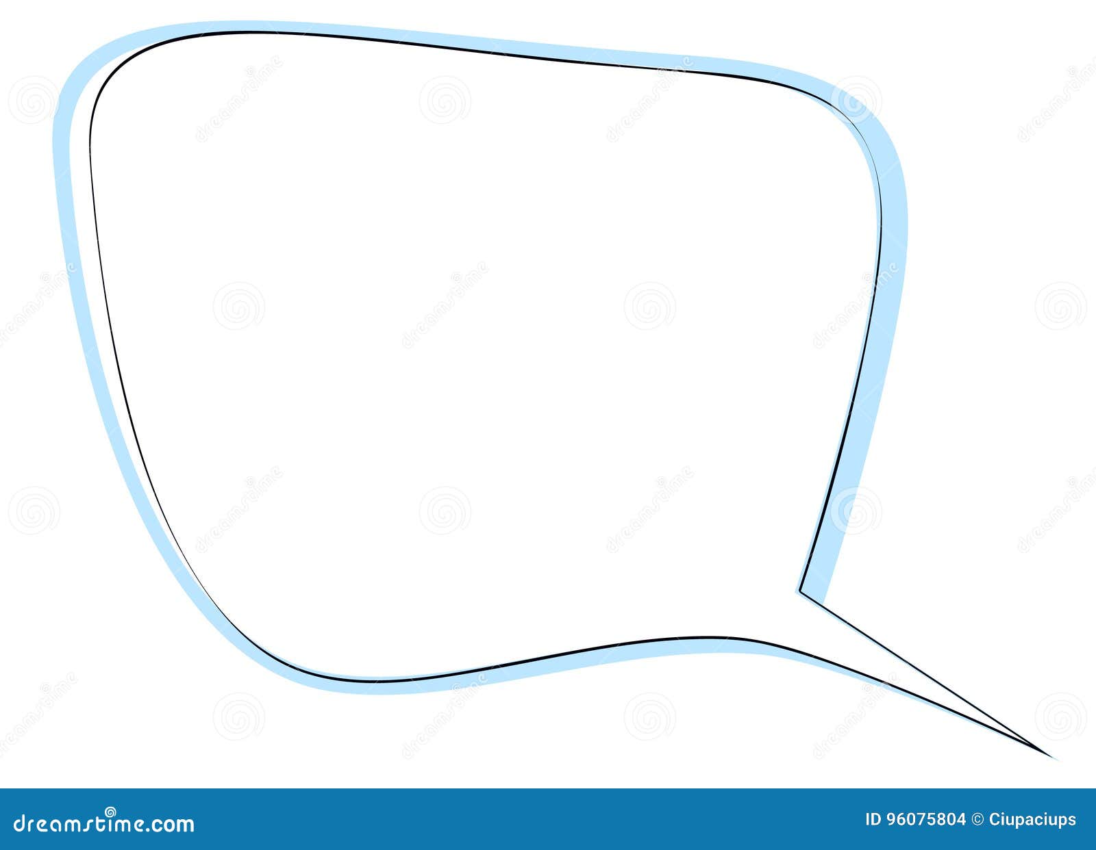 Rectangle Rounded Corners Speech Bubble for Dialog. Isolated on White ... Rectangle Rounded Corners Speech Bubble for Dialog. Isolated on White ...