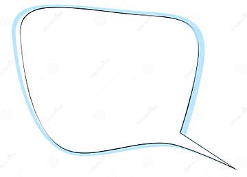 Rectangle Rounded Corners Speech Bubble for Dialog. Isolated on White ...