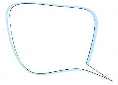 Rectangle Rounded Corners Speech Bubble for Dialog. Isolated on White ...