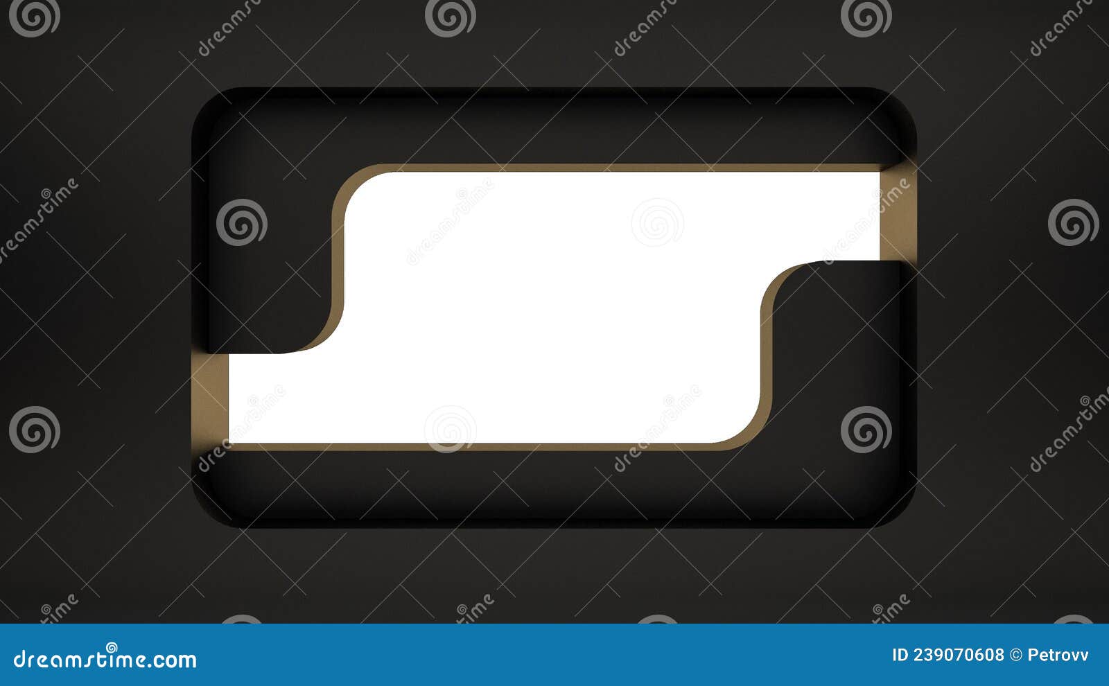 Rectangle with Rounded Corners in the Wall and Pedestal Stock ...