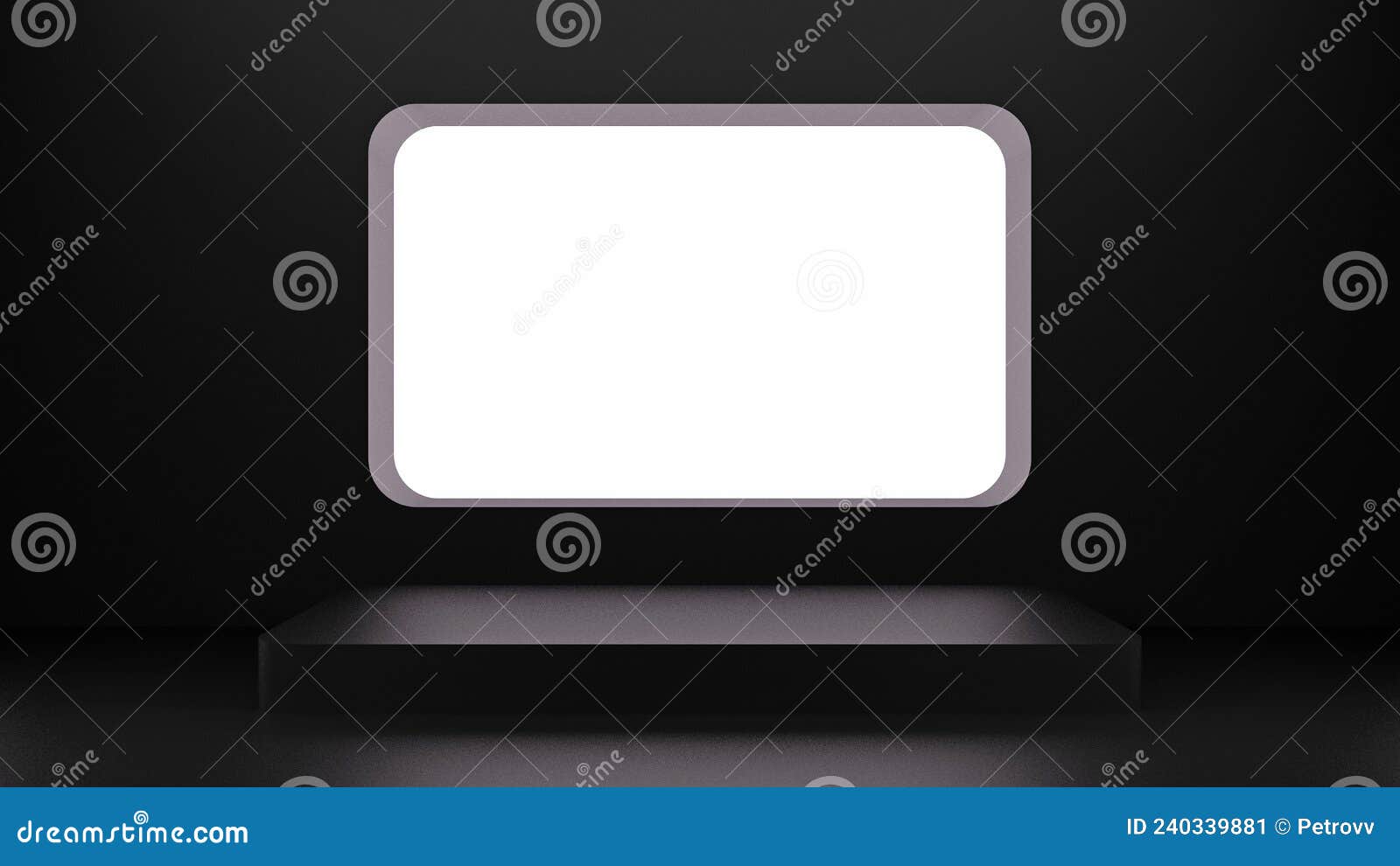 Rectangle with Rounded Corners in the Wall and Pedestal Stock ...
