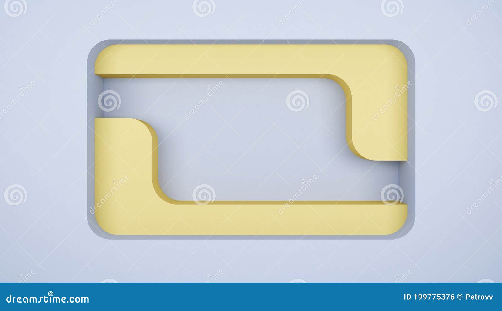 Rectangle with Rounded Corners in the Wall and Pedestal Stock ...