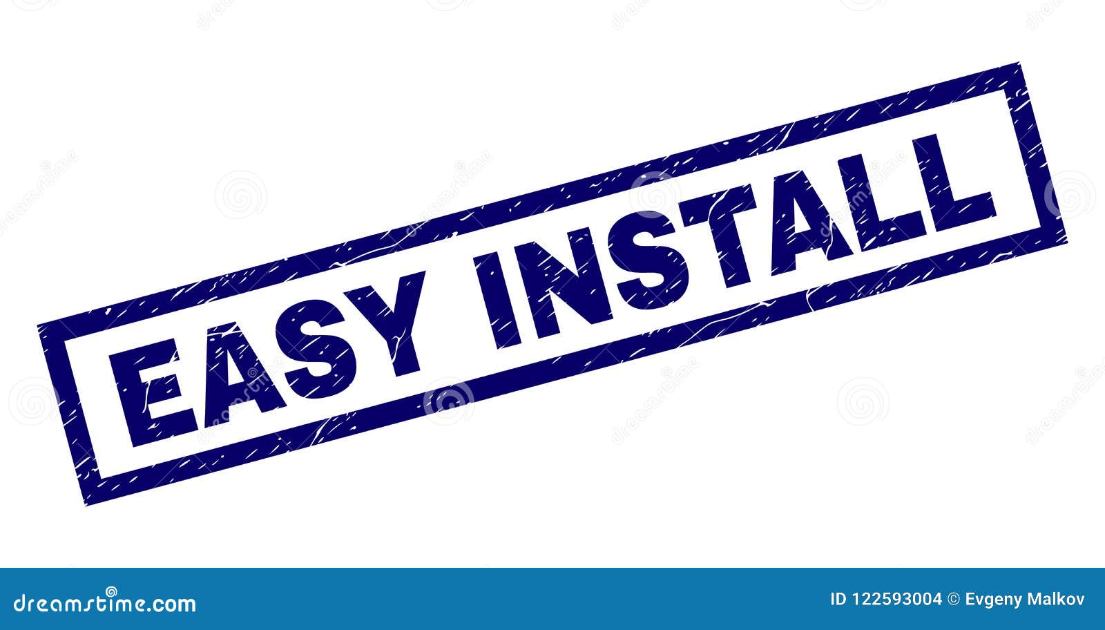 Rectangle Scratched EASY INSTALL Stamp Stock Vector - Illustration of ...