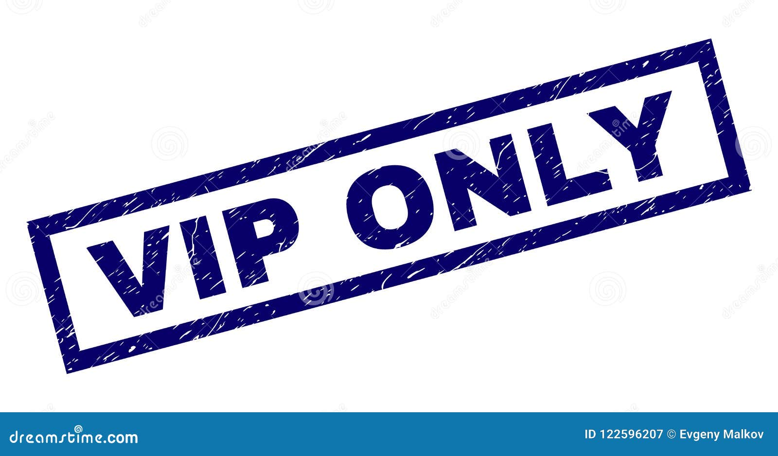 Rectangle Scratched VIP only Stamp Stock Vector - Illustration of ...