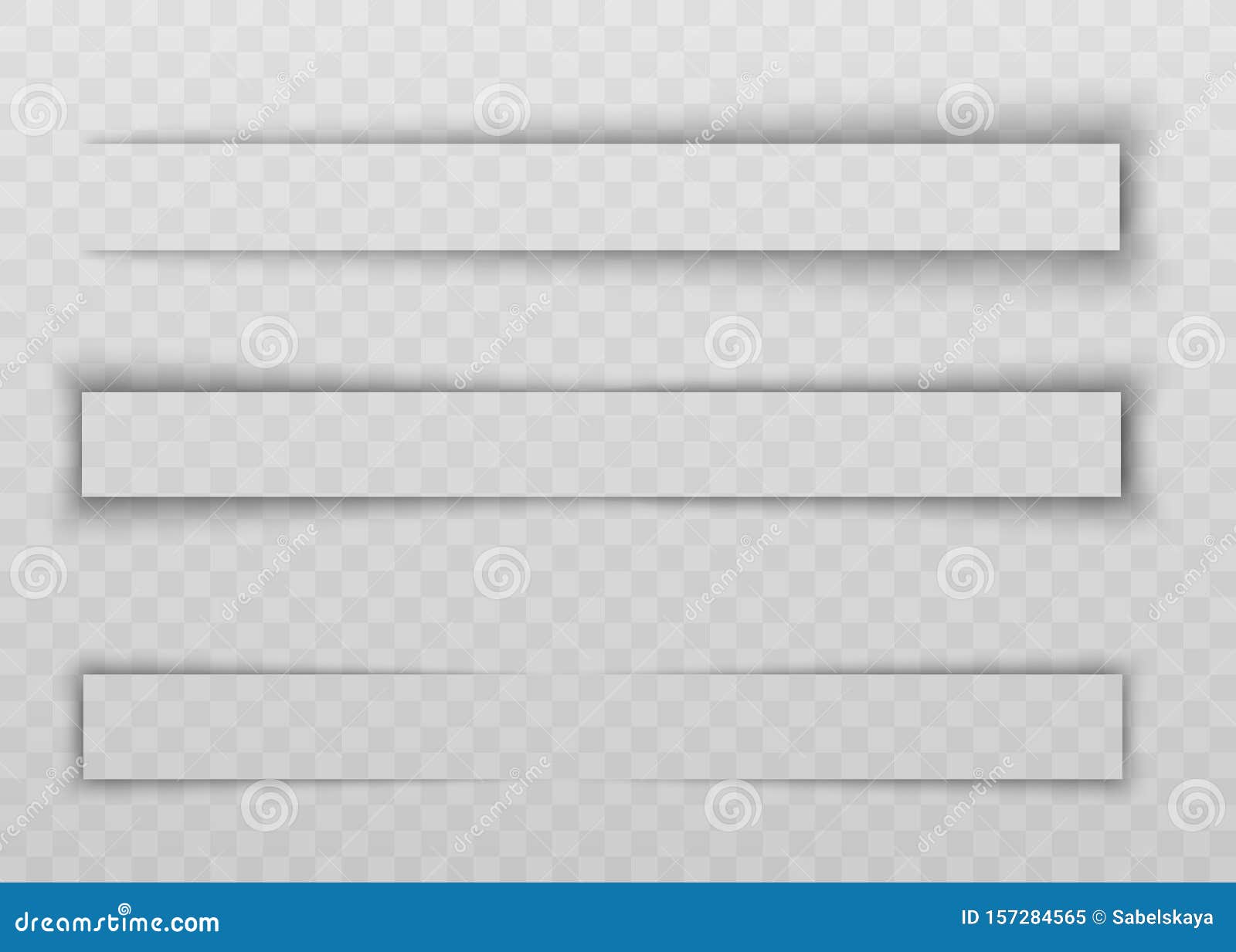 Rectangle Shadow Border Set - Realistic Gradient Divider Collection ...