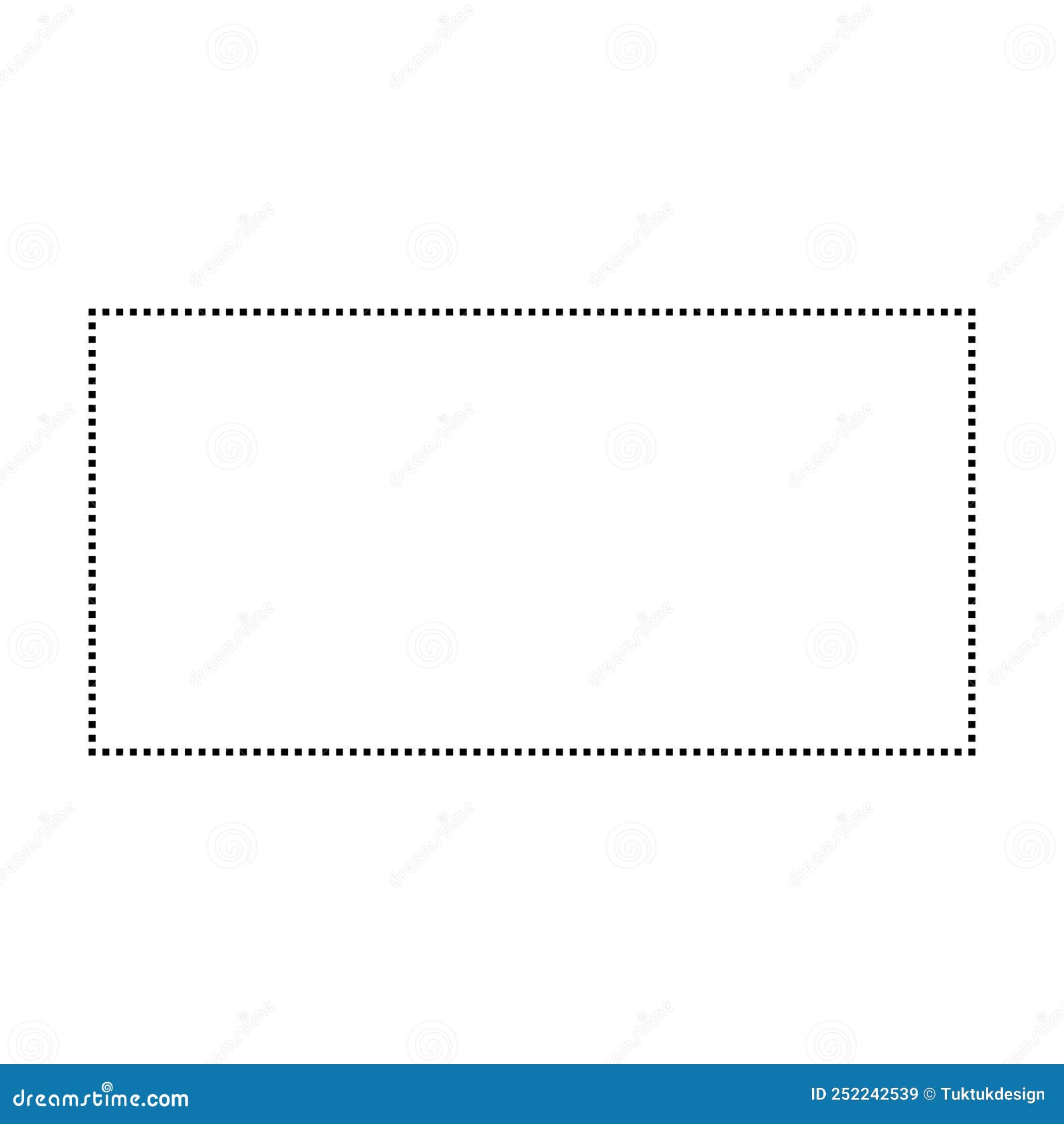 Rectangle Shape Dashed Icon Vector Symbol for Creative Graphic Design ...