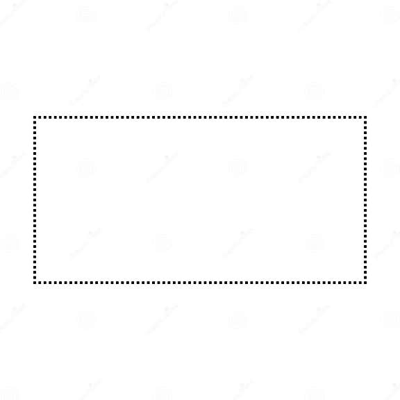 Rectangle Shape Dashed Icon Vector Symbol for Creative Graphic Design ...