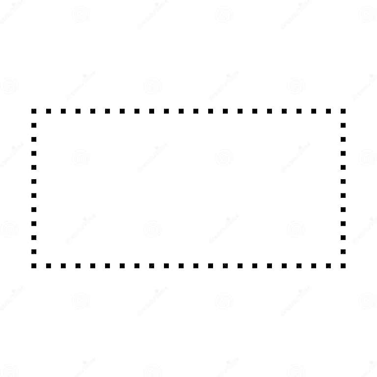 Rectangle Shape Dashed Icon Vector Symbol for Creative Graphic Design ...
