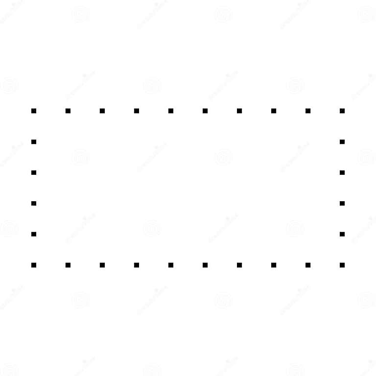 Rectangle Shape Dotted Icon Vector Symbol for Creative Graphic Design ...