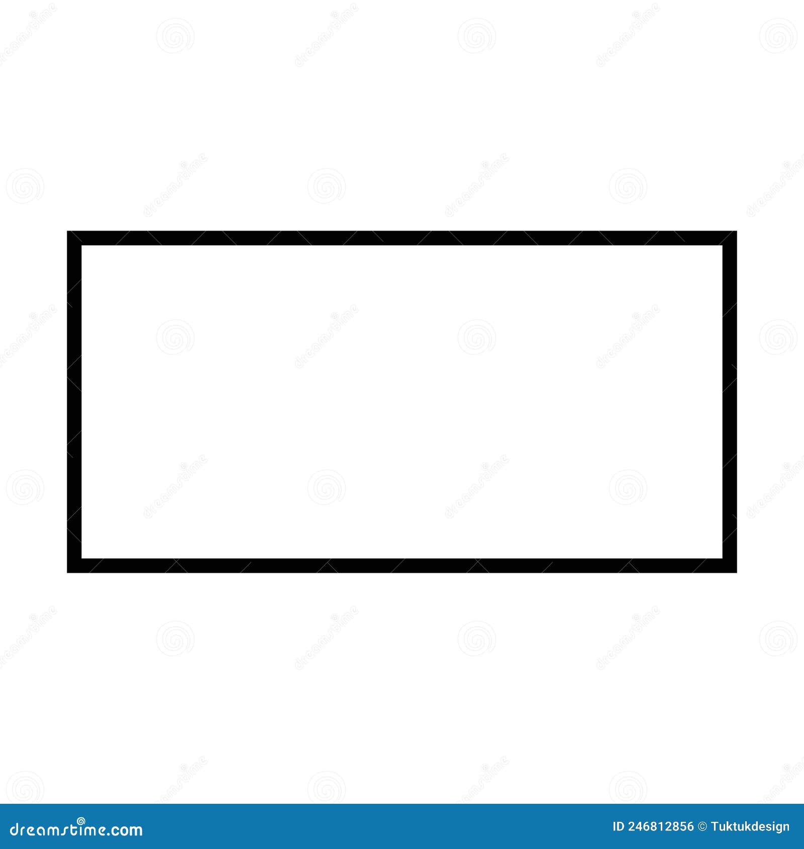 Rectangle Shape Icon Vector Outline Stroke Symbol Stock Vector ...